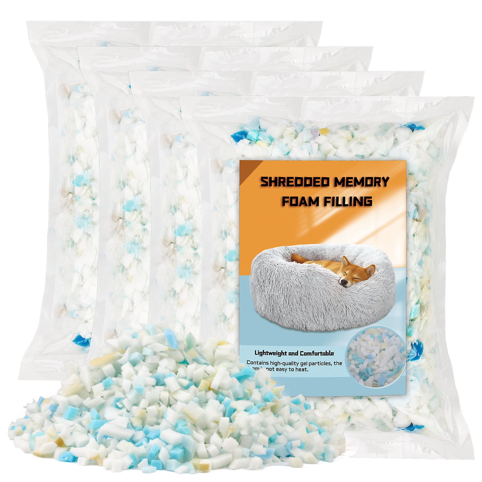 Jupean Fiber Fill,Foam Filling, for Pillow Stuffing, Couch Pillows ...