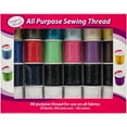 Allary Assorted Colored All-Purpose Sewing Thread - Set of 24 Spools ...