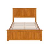 AFI Naples Full Solid Wood Low Profile Platform Bed with Matching ...