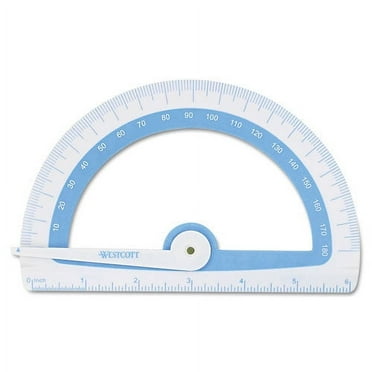Westcott 6 inch Student Clear Plastic Circular Protractor Tool, 1 Piece ...