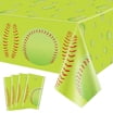 4-Pack Softball Tablecloth for Girls: 86.6"x 51.2" Party Supplies ...