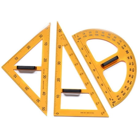 Teaching Tool Multifunction Teaching Ruler Set Triangle Protractor ...