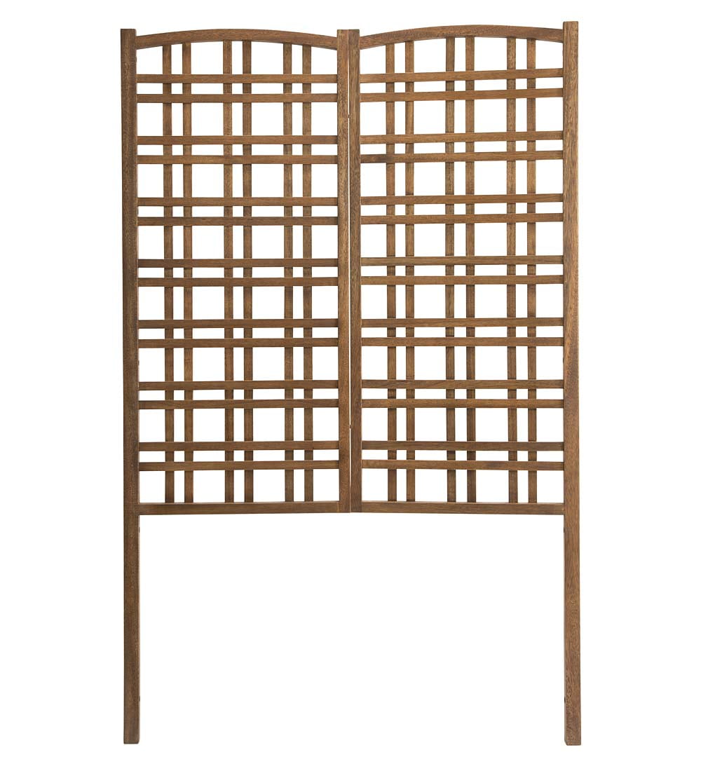 Large Outdoor Eucalyptus Wood Privacy Trellis Screen - Walmart.com