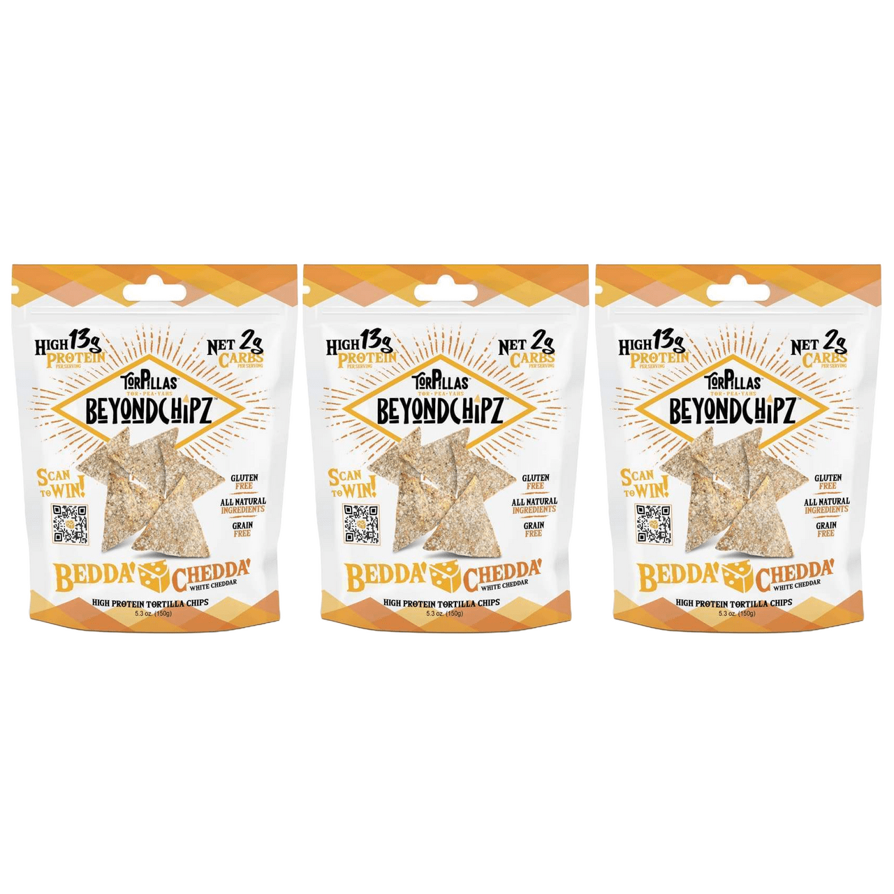 BeyondChipz High Protein Torpillas - Bedda' Chedda' Size: 3 Bags ...