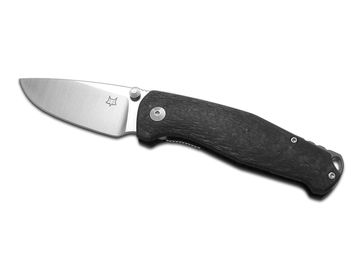 Fox Knives Tur Liner Lock FX-528 Elmax Stainless Black Carbon Fiber ...