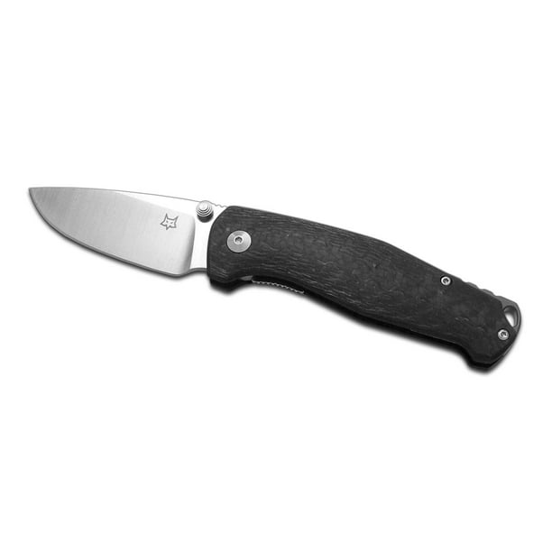 Fox Knives Tur Liner Lock FX-528 Elmax Stainless Black Carbon Fiber ...