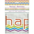 12ft Foil Rainbow Chevron Happy Birthday Banner - Walmart.com
