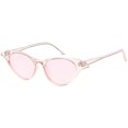 Translucent Retro Cat Eye Sunglasses Color Tinted Lens 52mm Pink