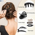 12 Pcs Neutral Colors Flat Hair Clips, Claw Clip for Women, Matte Non ...