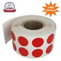 Universal Self-Adhesive Removable Color-Coding Labels, 3/4" dia, Red ...