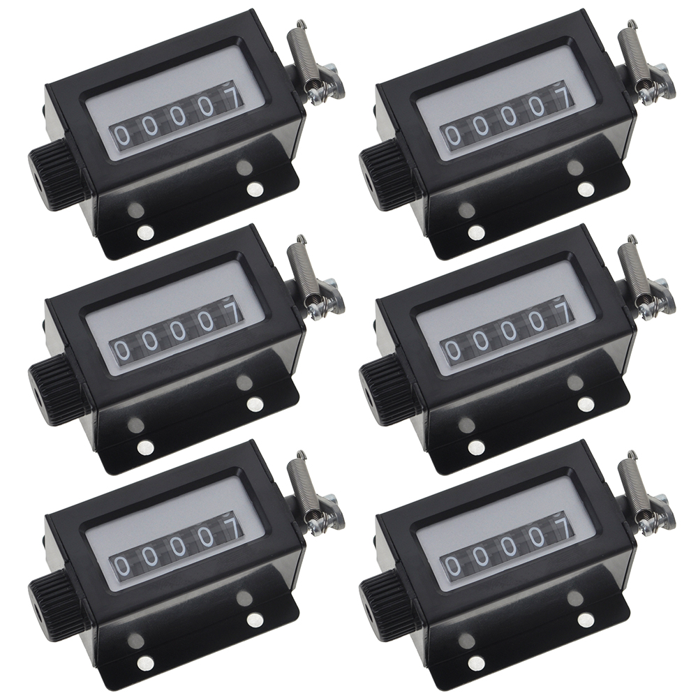 GOGO 6 Pcs Manual Tally Counters, 5 Digit Resettable Mechanical Pulling ...