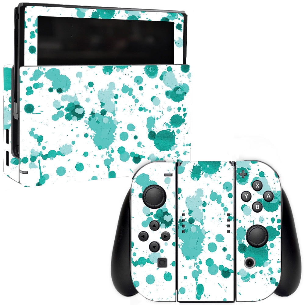 Skin Decal Wrap Compatible With Nintendo Switch Teal Splatter - Walmart.com