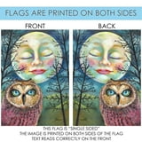 Toland Home Garden Moonlit Owl Winter Fall Garden Flag Double Sided ...