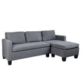 LACOO Modern L-Shaped Sectional Sofa, Beige Fabric, Comfortable ...