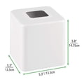 mDesign Modern Metal Square Tissue Box Cover Holder for Bathroom ...