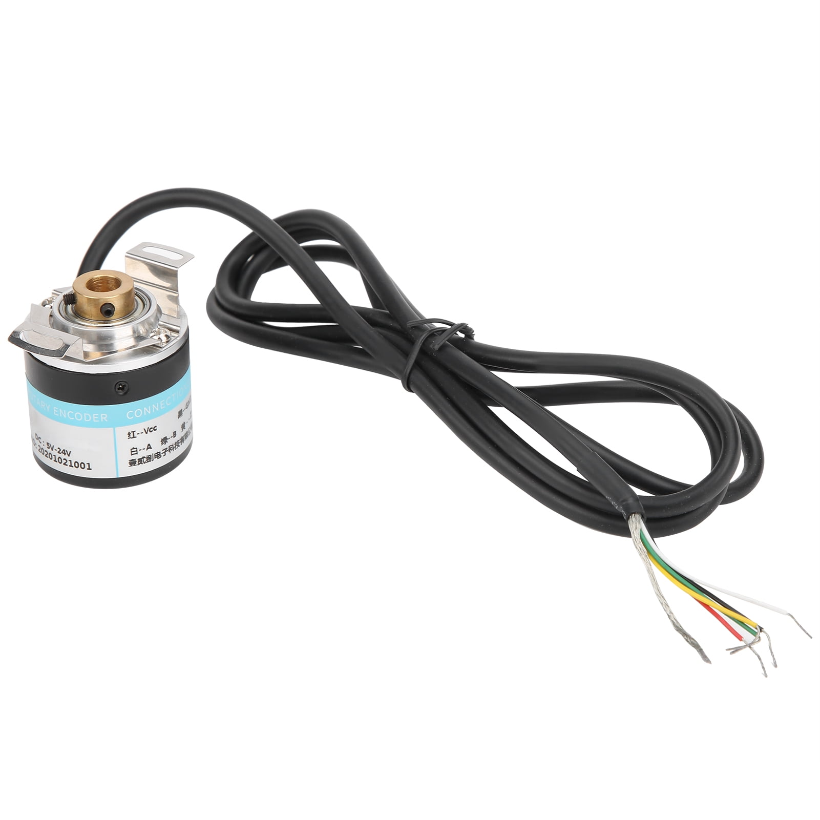 3-Phase Encoder, 5-24V DC Incremental 3Phase Half Hollow Shaft ABZ ...