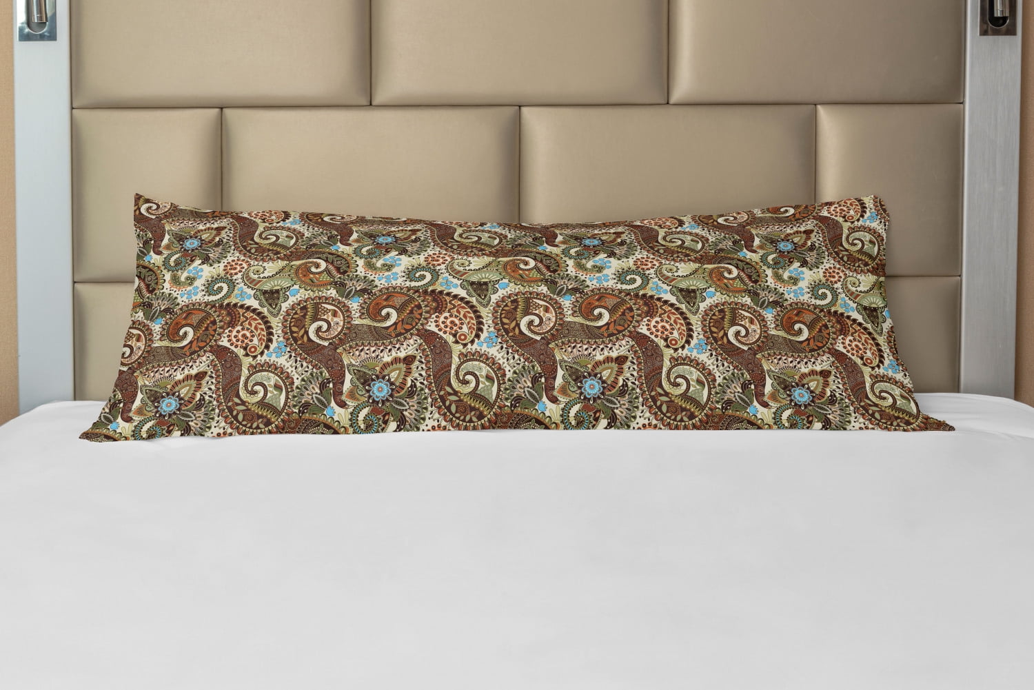 Paisley Body Pillow Case Cover with Zipper, Persian Teardrop with a ...