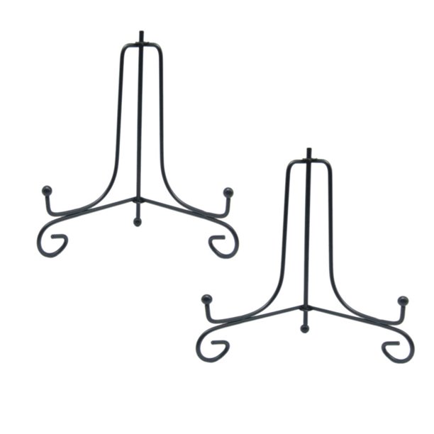 2 Pack Iron Display Stand, Black Iron Easel Plate Display Photo Holder ...