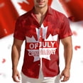 formal Shirt for Men Maple Leaf Canadian Printed Collared Button Down ...