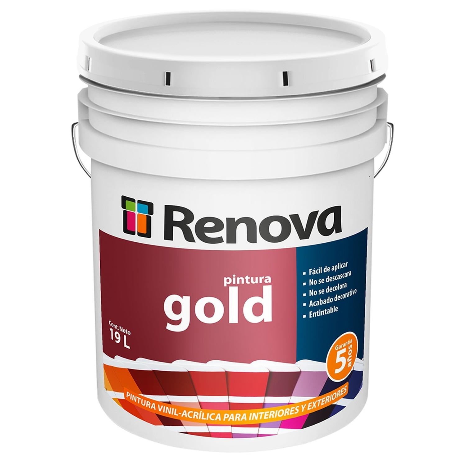 Pintura emulsionada vinil acrílica Impac Renova Gold | Bodega Aurrera ...