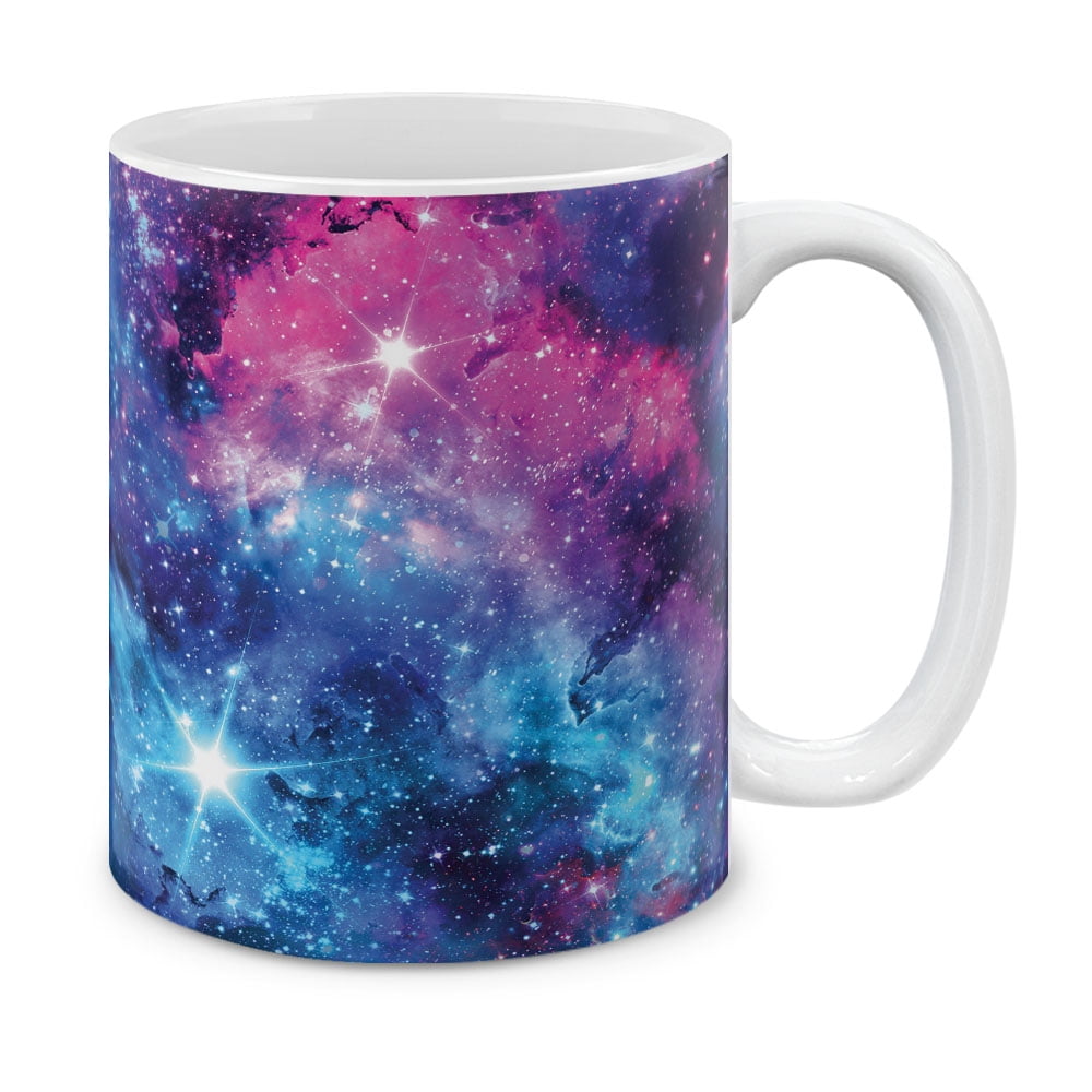 MUGBREW 11 Oz Ceramic Tea Cup Coffee Mug, Celestial Blue Purple Galaxy ...