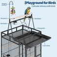 82" h Large Bird Cage, Bird Cage with Playground, Feed Bowls, Wide Tall ...