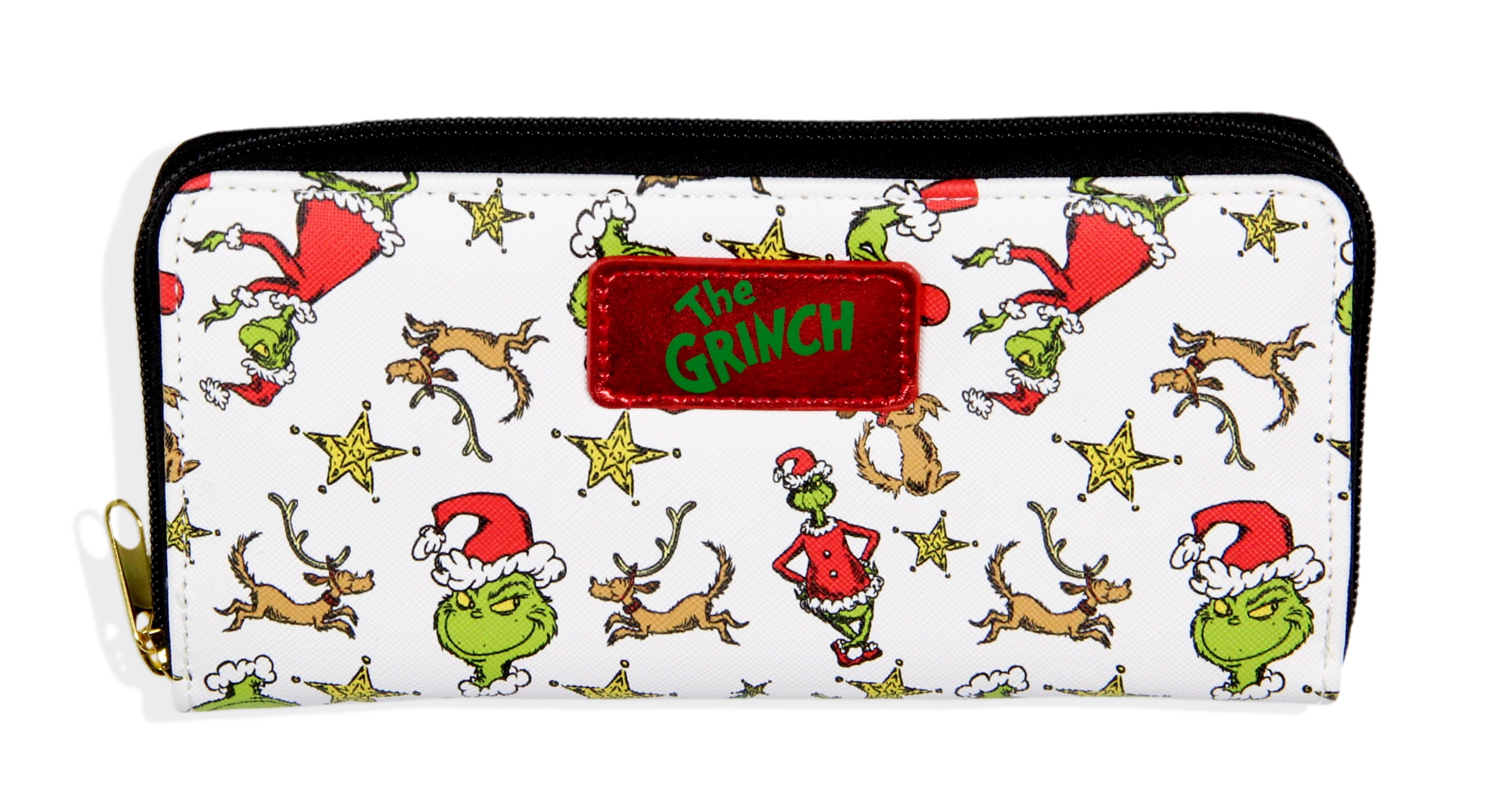 How The Grinch Stole Christmas Faux Saffiano Leather Zip Closure Wallet ...