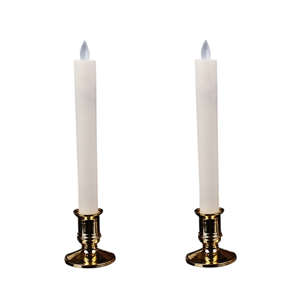 2 Pairs Simulation Swing LED Electronic Candles Long Candle Lamps ...