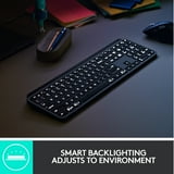 Logitech MX Keys Advanced Wireless Illuminated Keyboard, Tactile ...