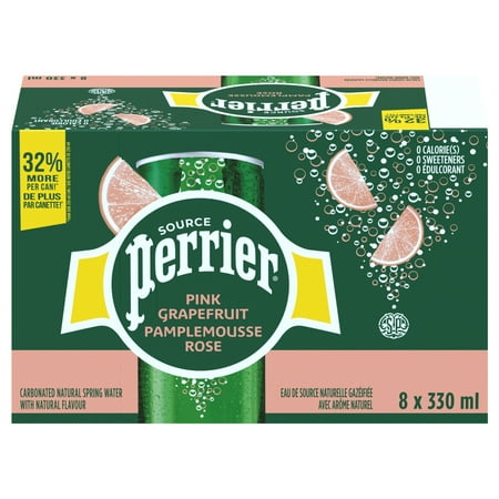 PERRIER Pink Grapefruit Carbonated Natural Spring Water with Natural ...