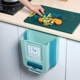 1pc Foldable Wall-Mounted Kitchen Trash Can, Large Hanging Paper Basket ...