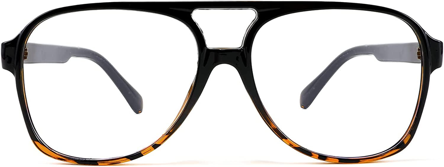 FEISEDY 70s Aviator Glasses Frame Blue Light Blocking Glasses Oversized ...
