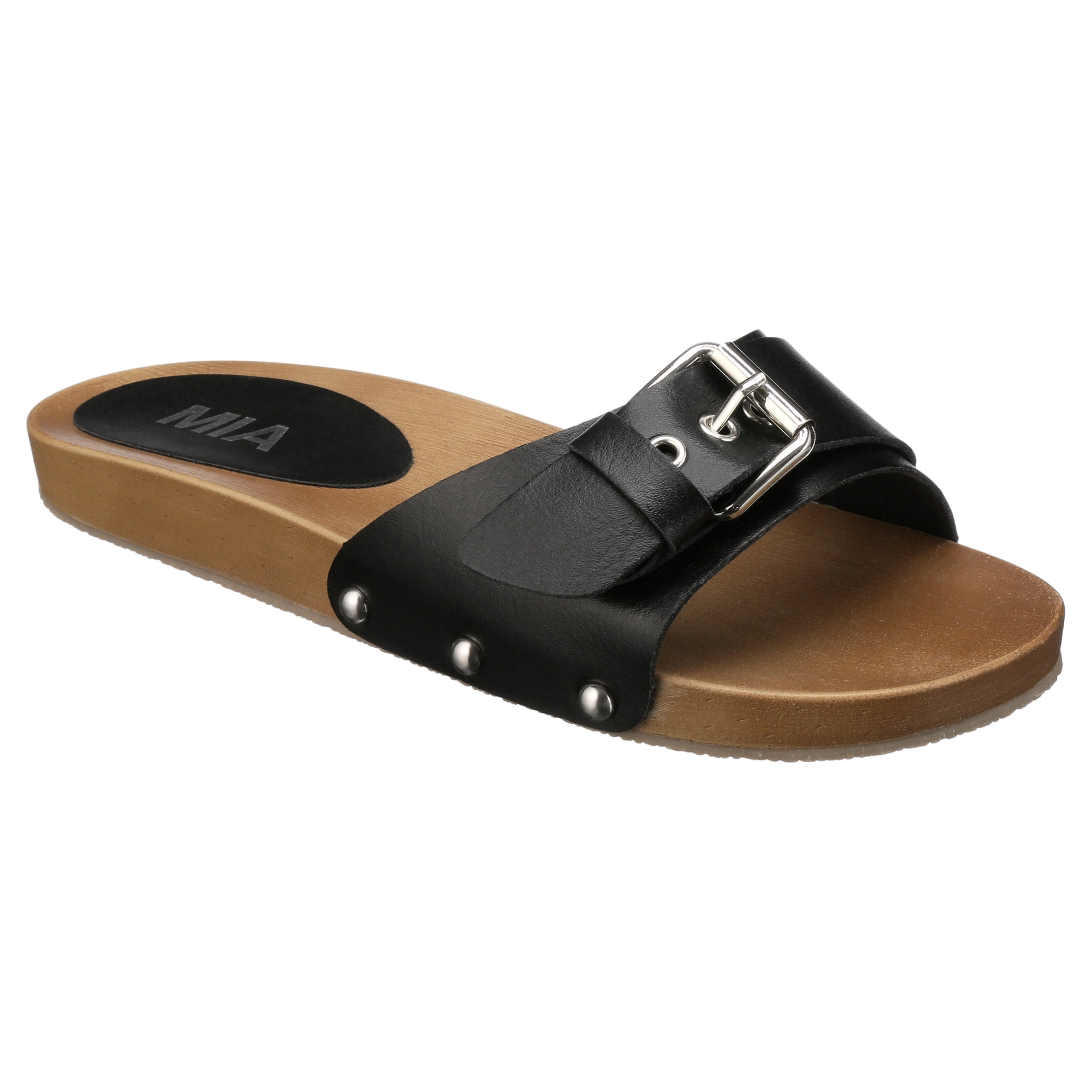 MIA Women's Thia Buckle Clog Slide Sandal - Walmart.com