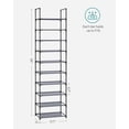 10-Tier Shoe Rack Organizer, Metal Frame with Non-Woven Fabric Shelves ...