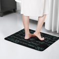 Math Equations Chemistry Symbols Black Flannel Non Slip Door Rugs ...