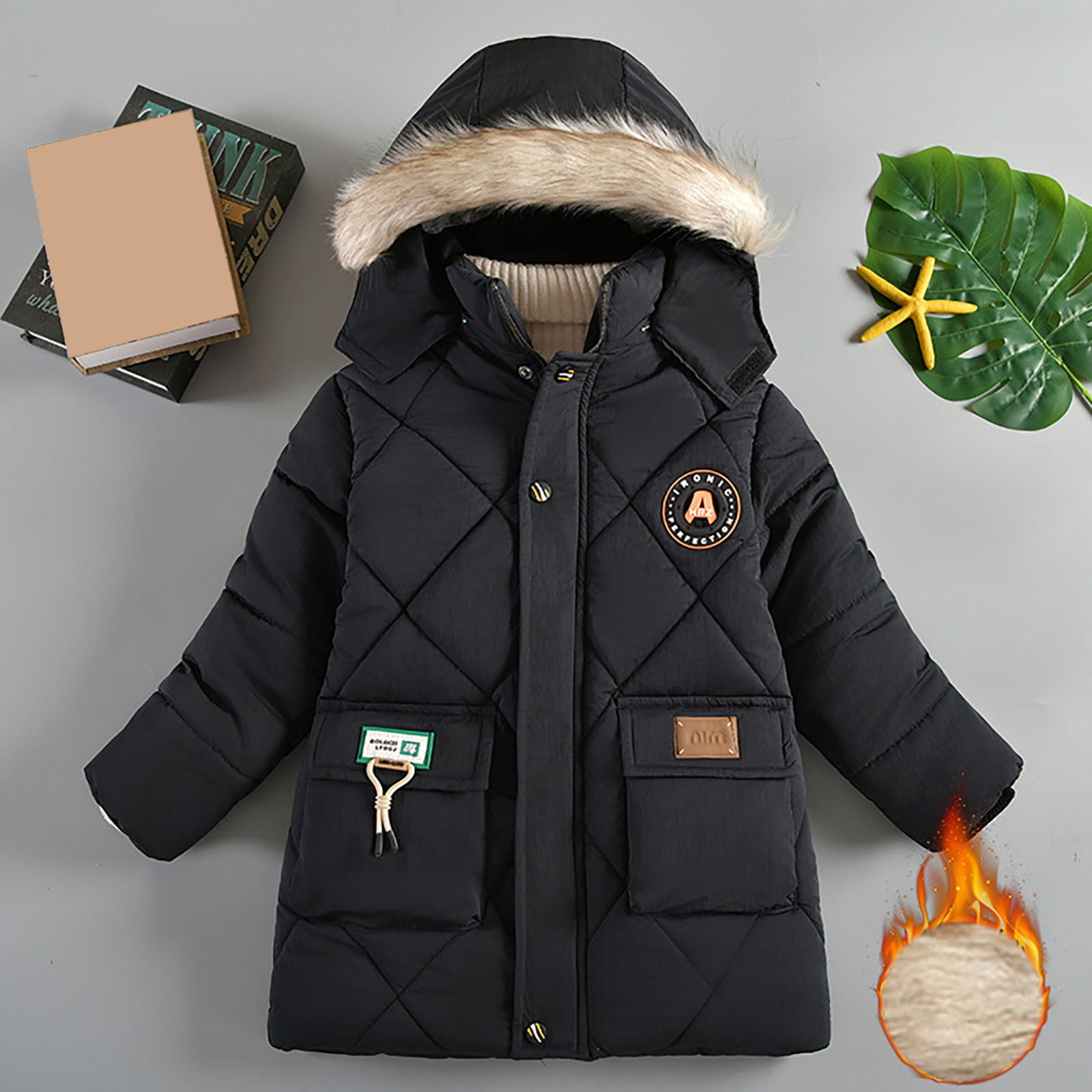 Click here for Asdfzx Toddler Winter Coat Kids Puffer Coat Mid-Le... prices
