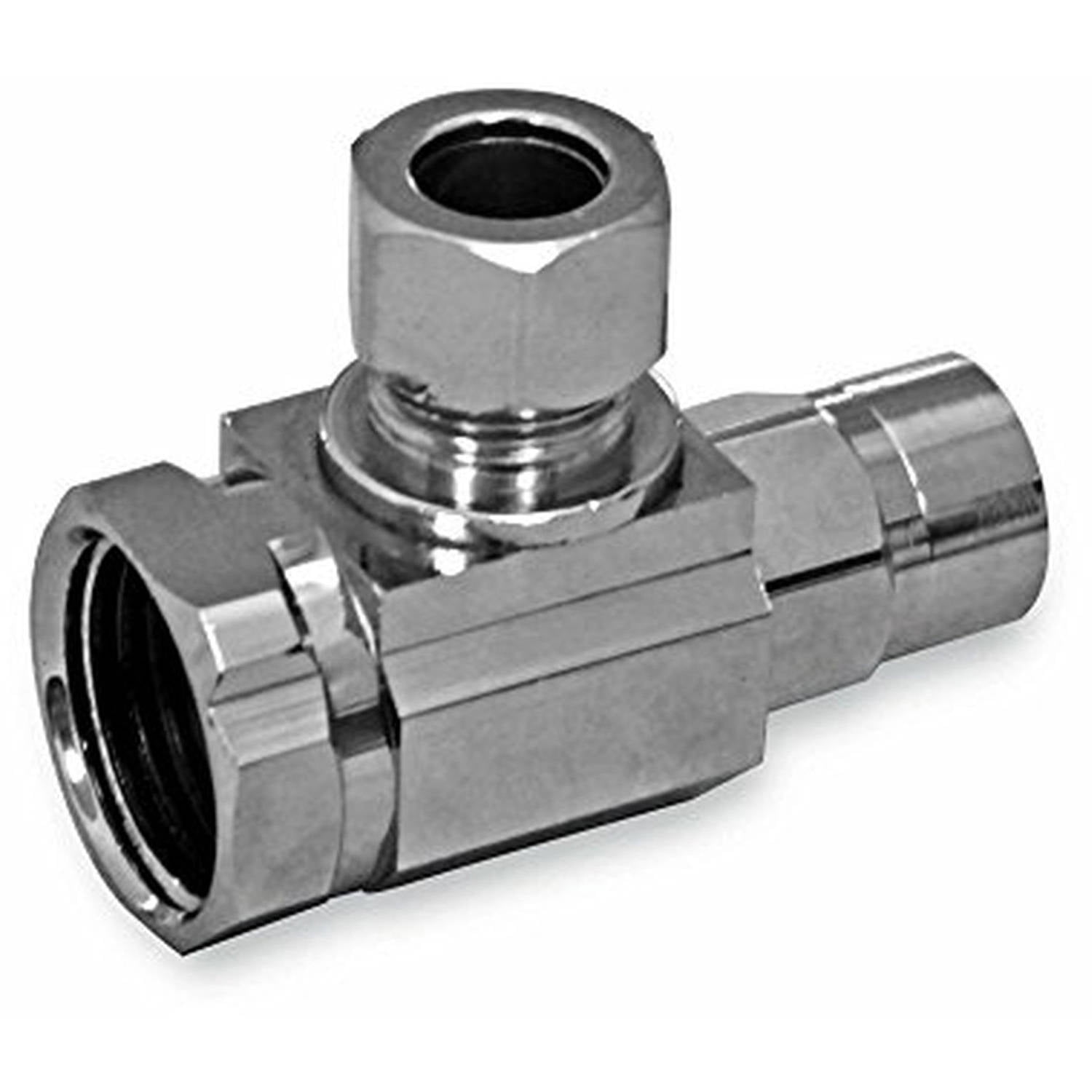 Quarter-Turn, Angle Loose Key Valve, 1/2 FIP x 3/8" OD Comp - Walmart.com