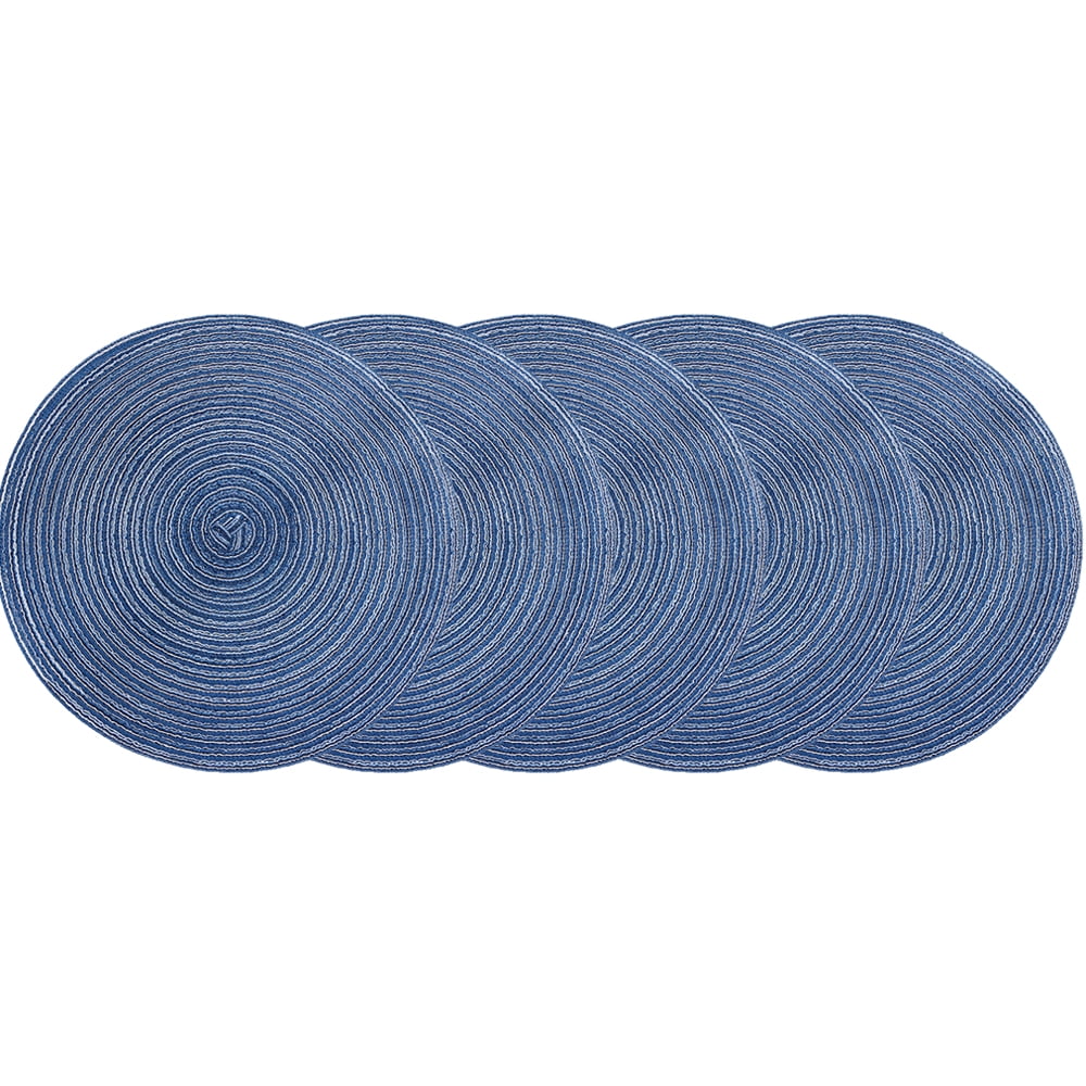 Round Cotton Placemats Set of 5, Plate Mat, Pot Holders, Hot Pads, Hot ...