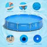 Topcobe Round Above Ground Swimming Pool with Pool Cover, Swimming Pool ...