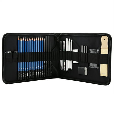 TOPINCN 32pcs/Set Professional Drawing Pencils Kit Sketching Tool Set ...