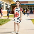 BZSMCE Short Sleeve dress Dress Casual Cotton Dresses-Flower Tile Color ...