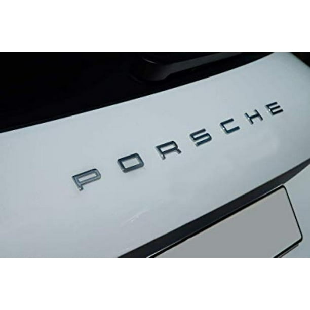 Chrome porsche lettering rear boot badge emblem for 911 carrera cayenne ...