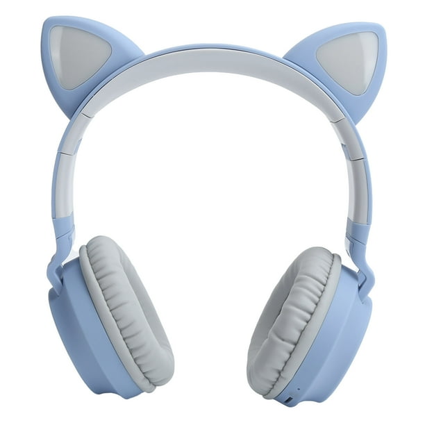 Cute Cat Ear Headsets, LED Light Cat Ear Headphone Stereo Easy To Carry ...
