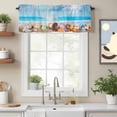 Beach Valances for Windows Shell Conch Starfish Colorful Summer Ocean ...