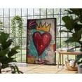 Affixzi Neo-Expressionist Graffiti Heart Wall Art, Urban Crowned Print ...