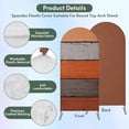 Orange Gray Wood Grain Arch Backdrop Cover, 6.6FT, Countryside Stripe ...