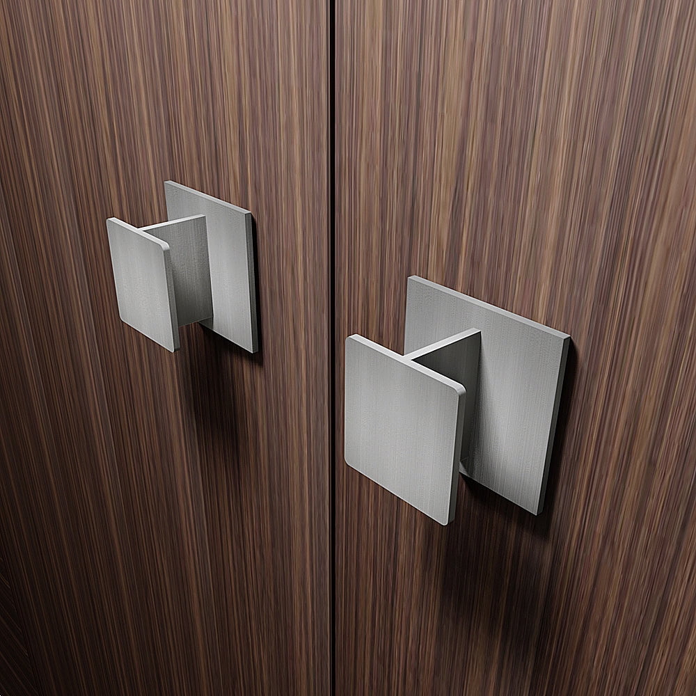 HRX Glass PH06- Clear polished- Pair of Self-Stick Pull Handles for ...