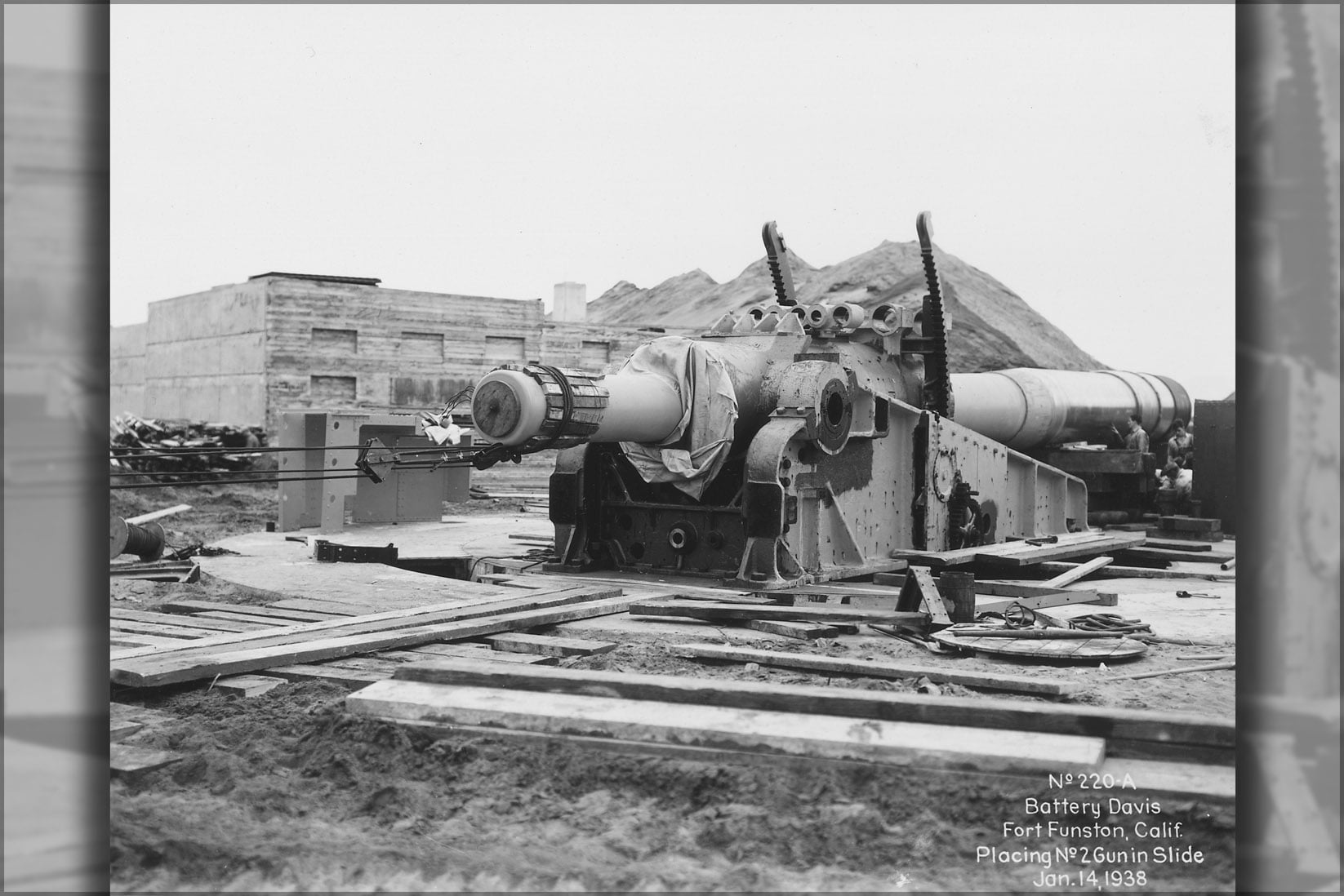 24"x36" Gallery Poster, No. 220A Battery Davis Fort Funston, Calif ...