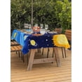Astronomy Rectangle Outdoor Tablecloth with Umbrella Hole Planets ...