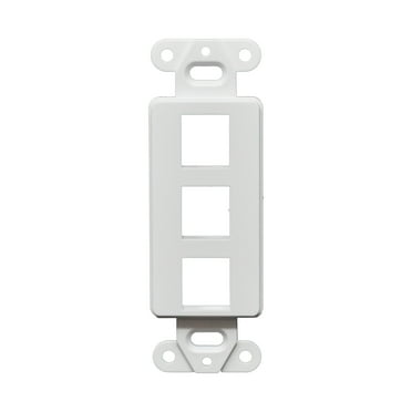 Big-A - [10 Pack] 3 Port Keystone Wall Plate, Low Profile Single-Gang ...